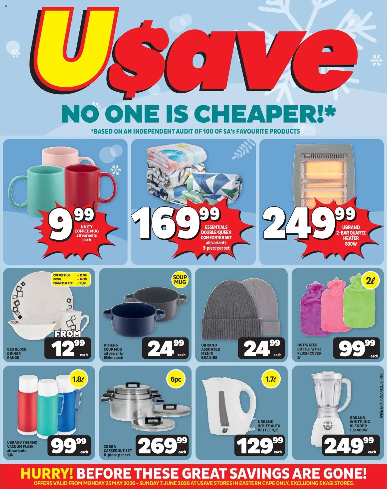 Usave Eastern Cape - Winter Favourites from 25/05 - 07/06/2026