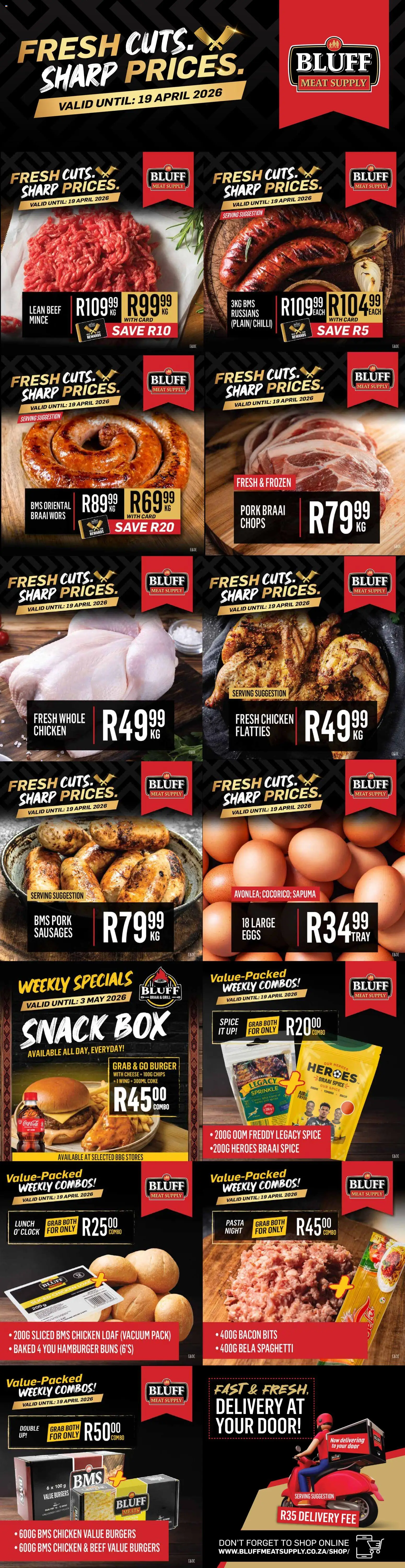 Bluff Meat Supply Fresh Cuts. Sharp Prices. Weekly Combos! from 15/04 ...