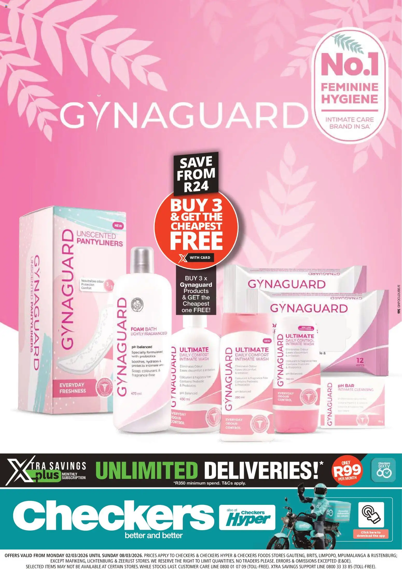 Checkers Checkers - Gauteng - Gynaguard Promotion 02/03 - 08/03/2026