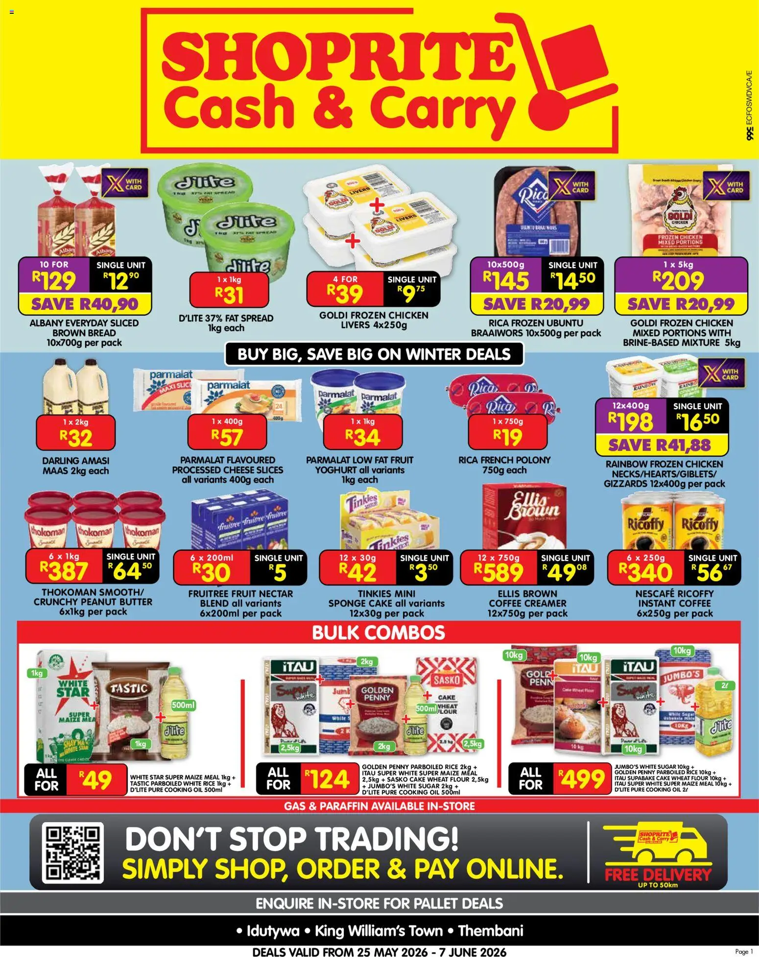 Shoprite Eastern Cape - Cash & Carry Winter Deals Idutywa, King WIlliam ...