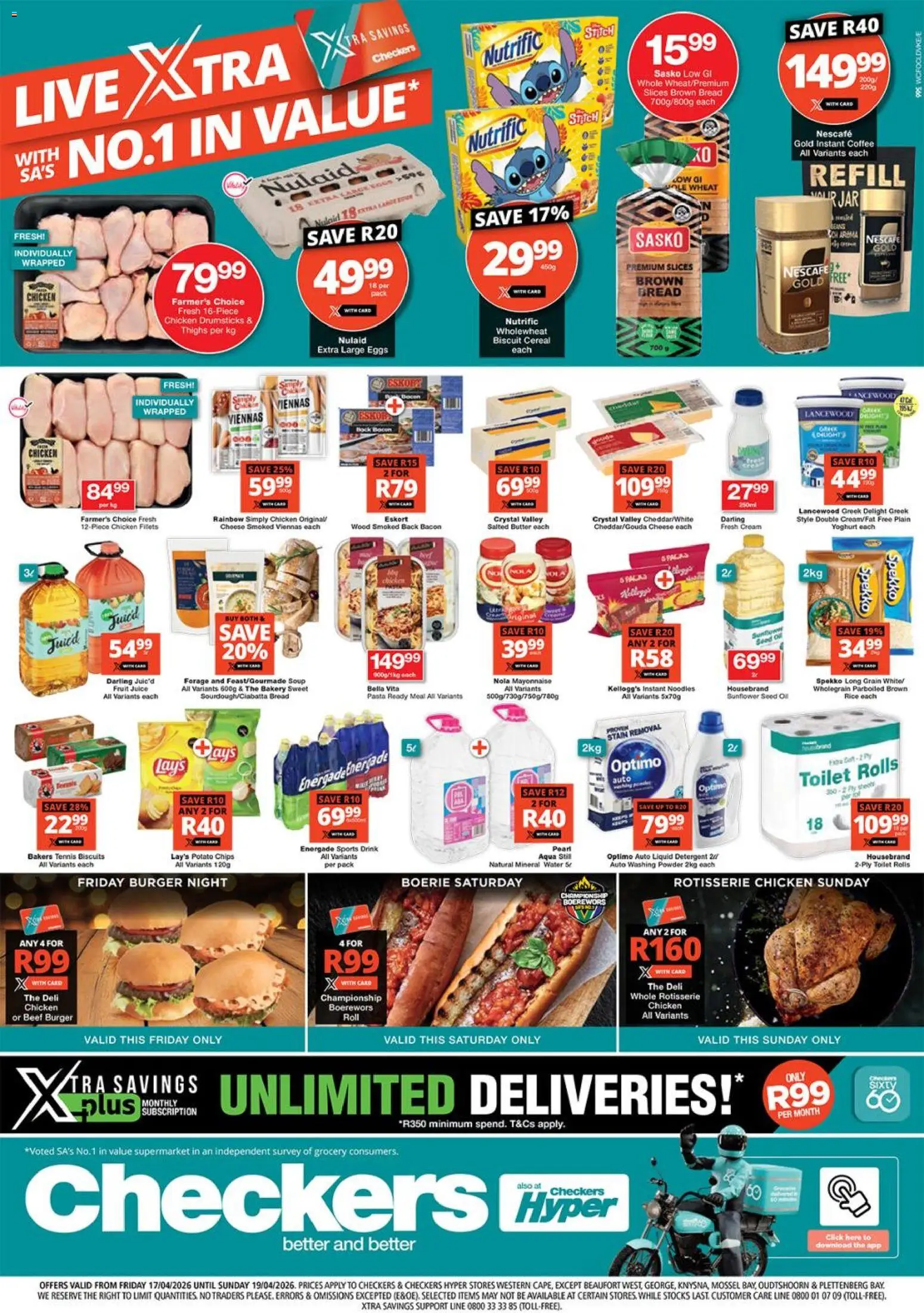 Checkers - Western Cape - Xtra Savings 17/04 - 19/04/2026