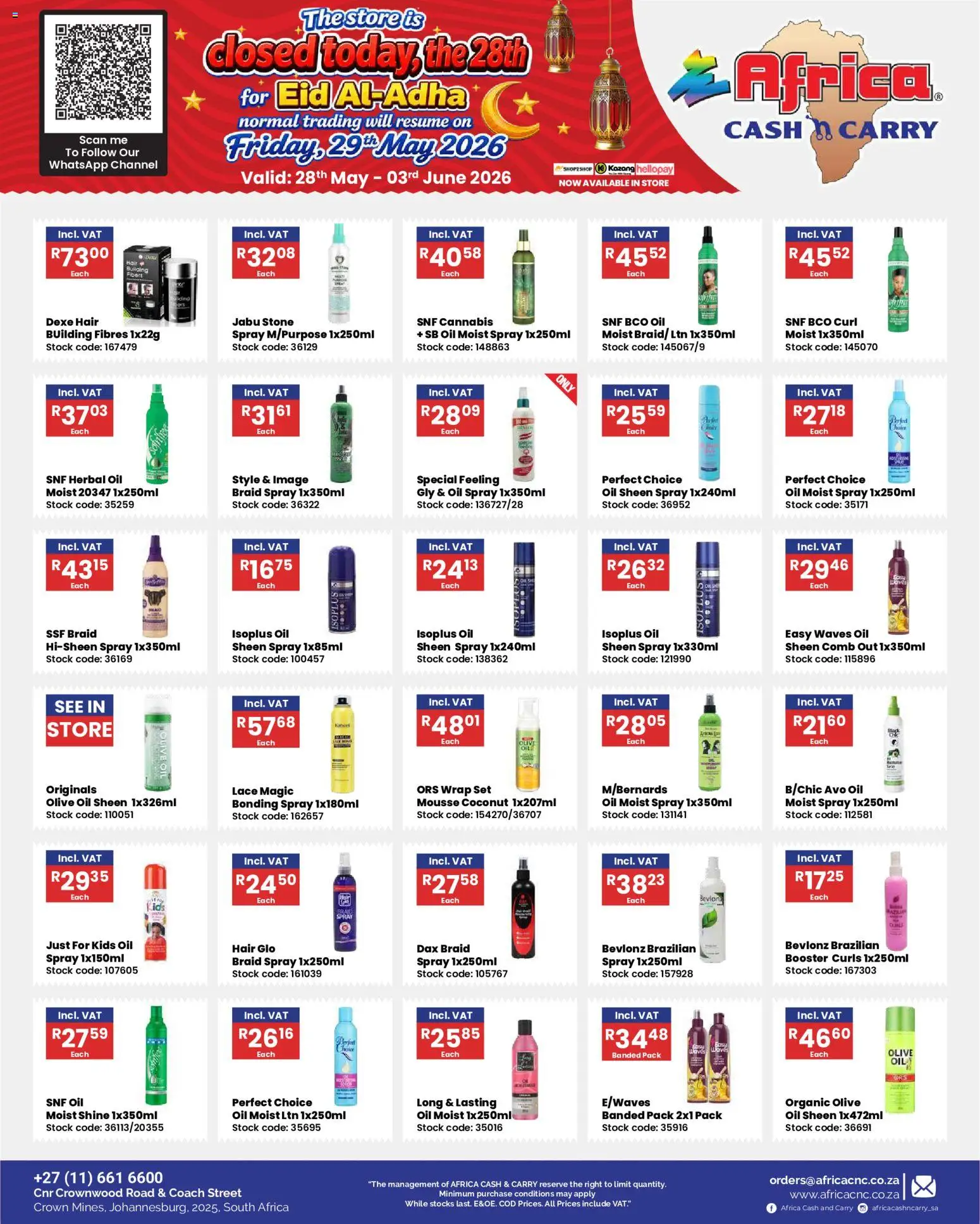 Africa Cash & Carry Specials from 28/05 - 03/06/2026