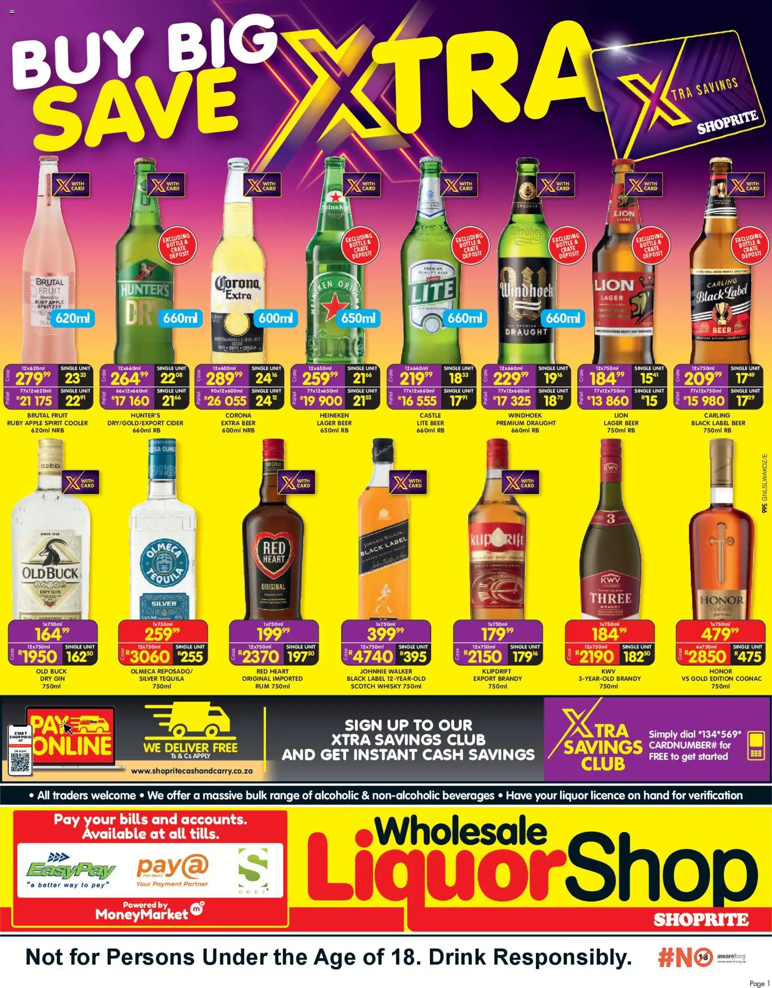 Shoprite Wholesale LiquorShop Savings Selected Stores 07/04 - 19/04/2026