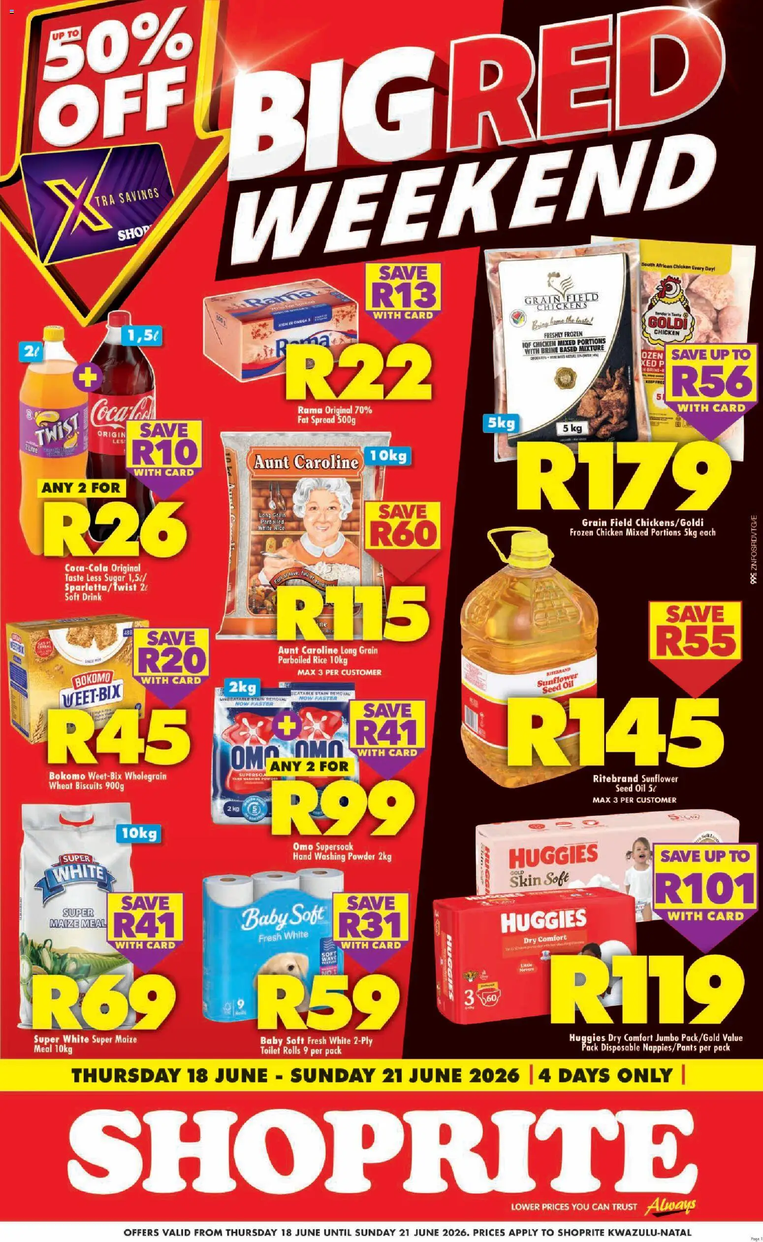 Shoprite - Kwazulu-Natal - Big Red Weekend 18/06 - 21/06/2026